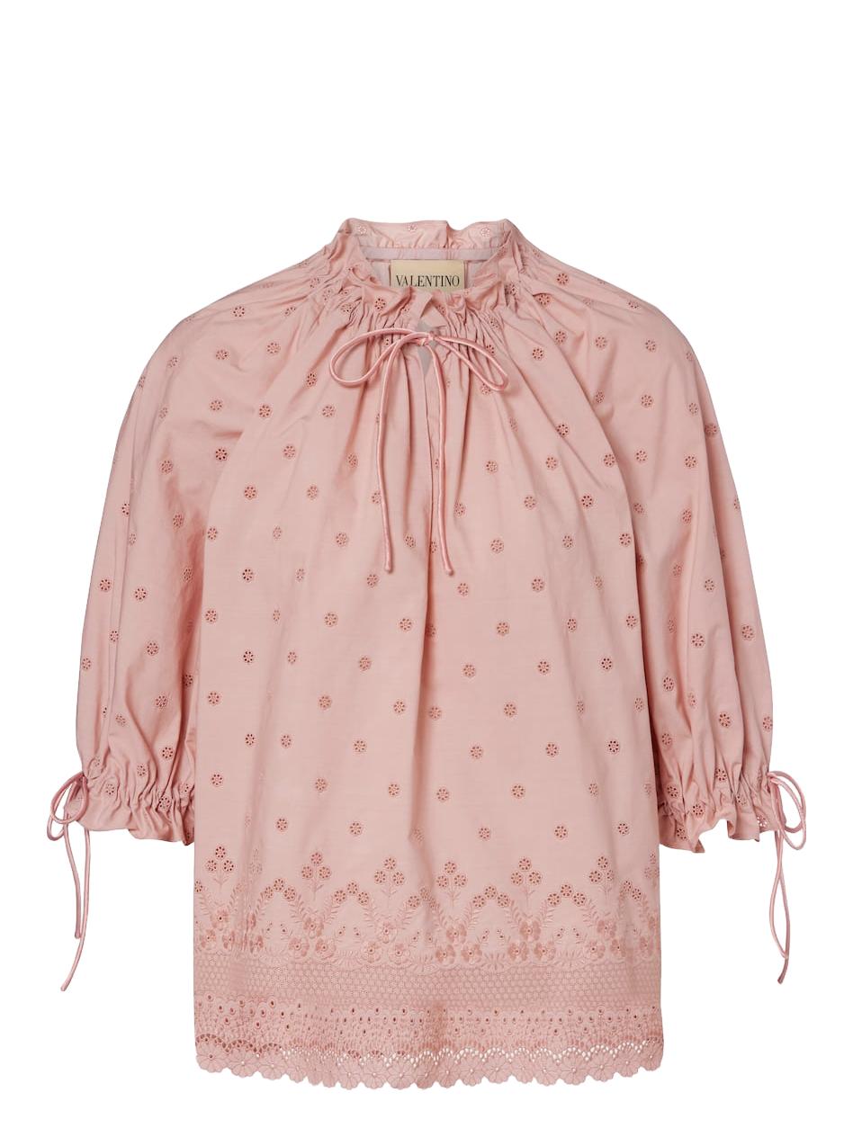 VALENTINO Broderie Anglaise Cotton Blouse