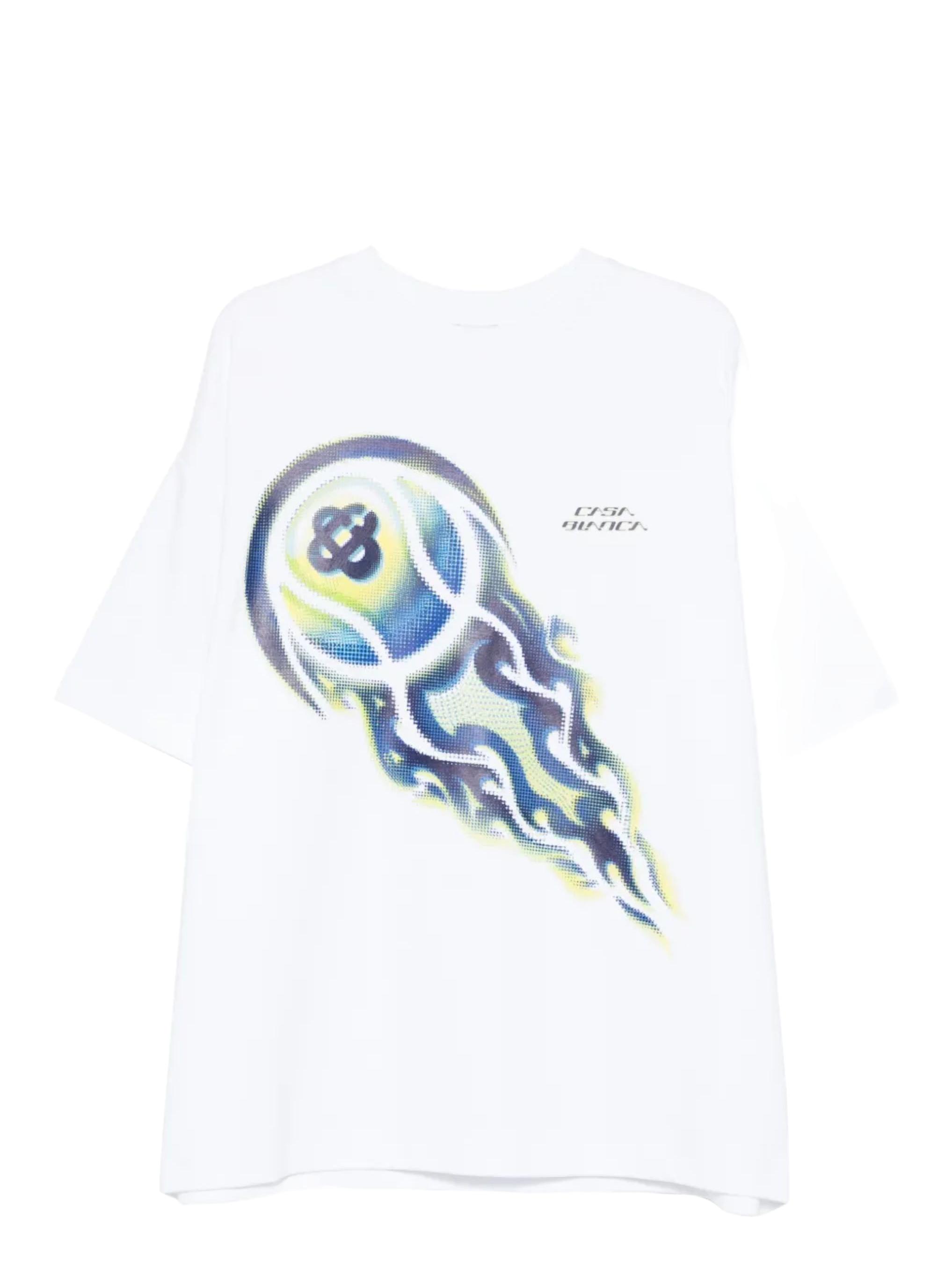 CASABLANCA Casablanca Flaming Tennis Ball T-Shirt