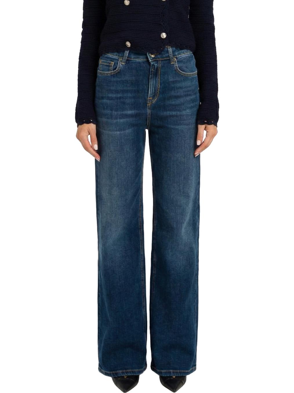 TWINSET Twinset Stretch Wide Leg Jeans