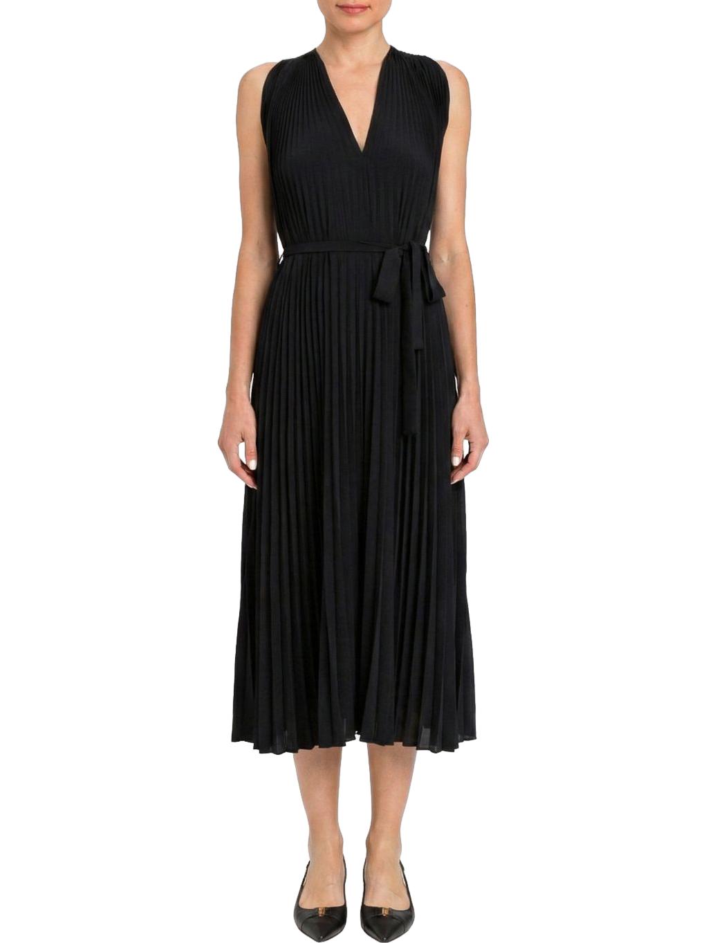 TWINSET Twinset Pleated V-Neck Midi Dress
