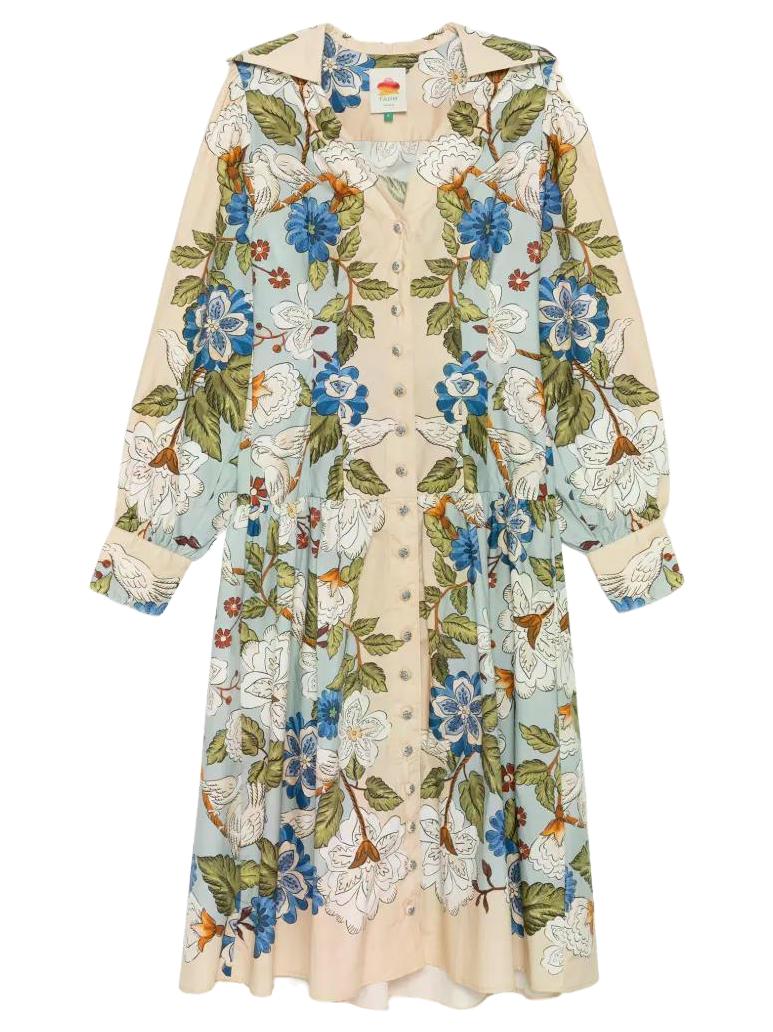 francesca sand lace detail floral dress Francesca Dress main image 0