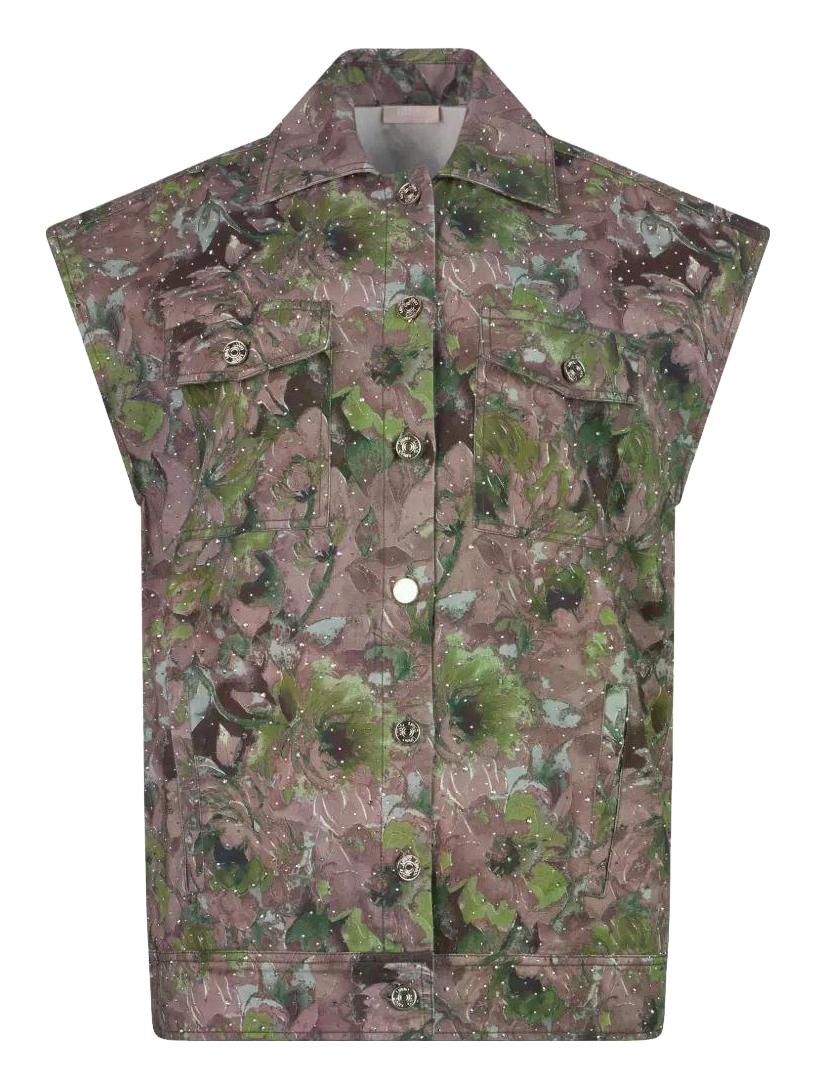 LIU JO Printed Buttoned Vest