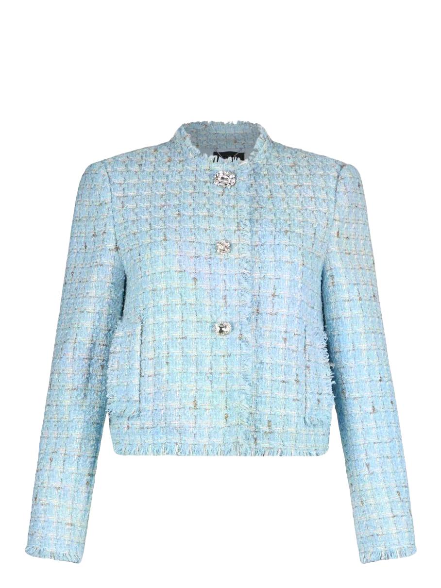 LIU JO LIU JO Bouclé Jacket with Fringed Trim