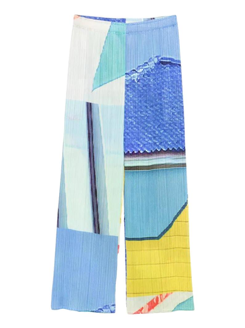 ISSEY MIYAKE Pleated Geometric Trousers