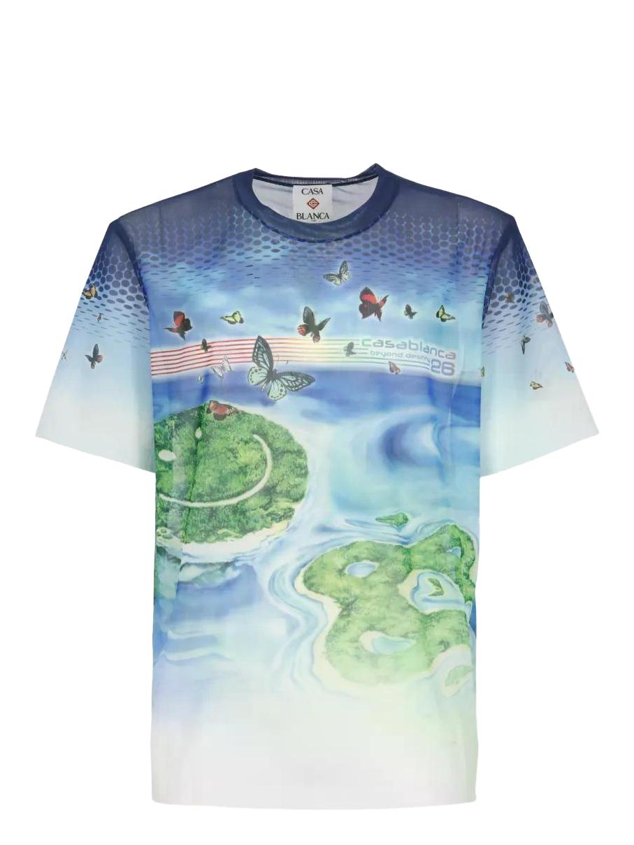 CASABLANCA butterfly print t-shirt