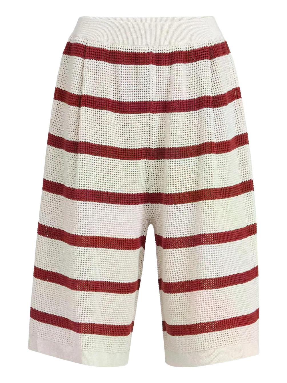 BRUNELLO CUCINELLI Brunello Cucinelli Striped Knit Bermuda Shorts