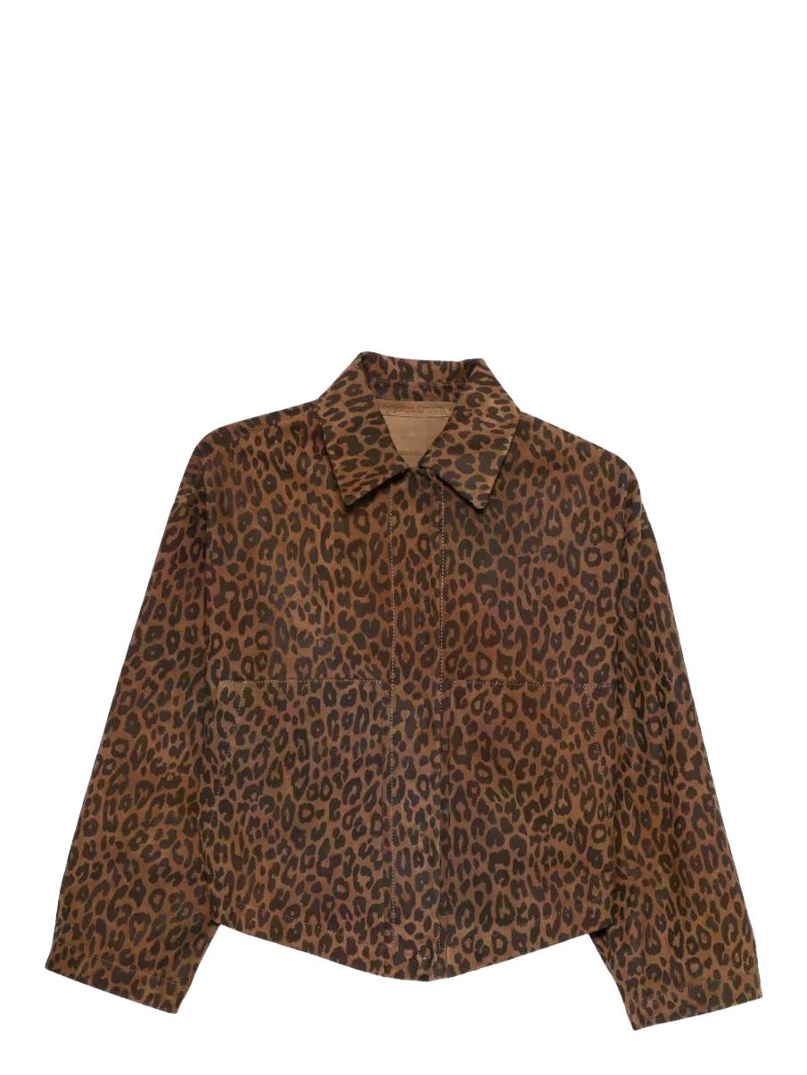 GANNI Ganni Leopard Print Casual Jacket