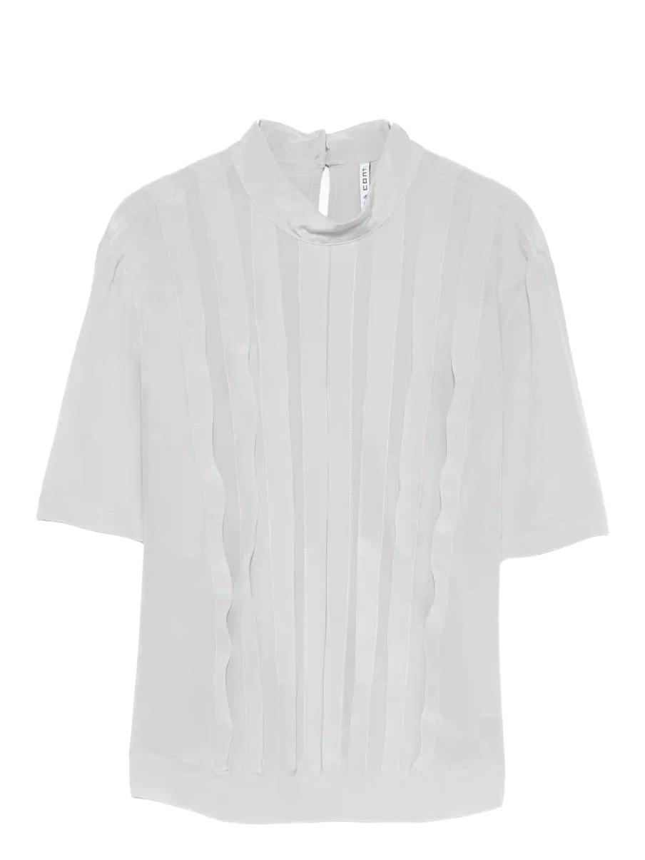 LIVIANA CONTI Pleated High-Neck Top