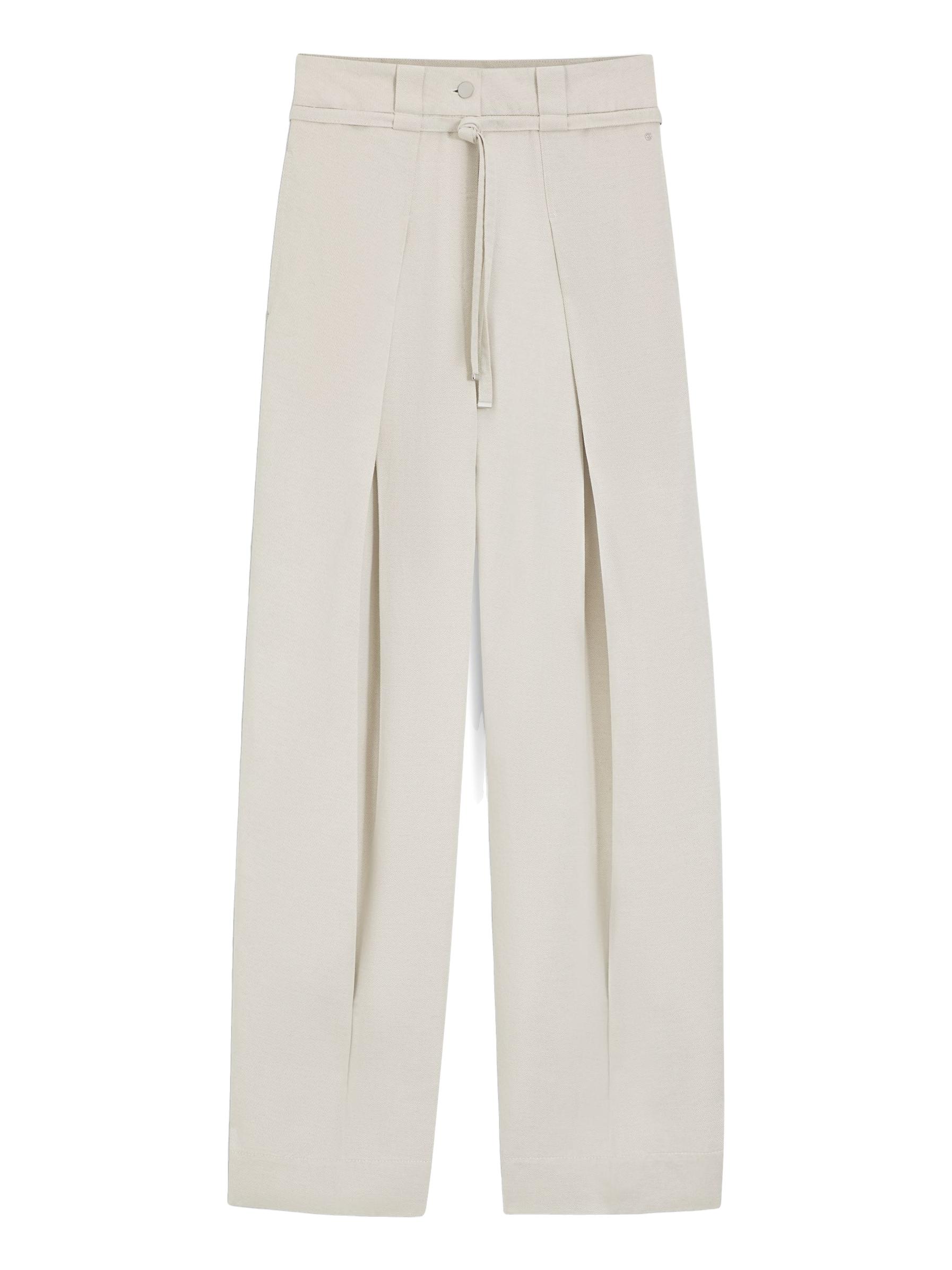 BOSS Relaxed-Fit Cotton-Linen Trousers