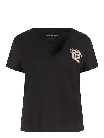 TRUE RELIGION BRAND JEANS T-Shirt with Appliqués