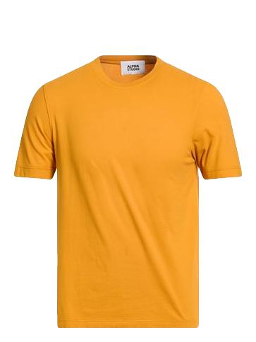 ALPHA STUDIO man t-shirt light grey size 38 cotton, elastane