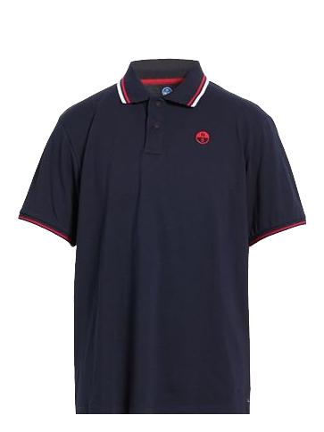 NORTH SAILS man polo shirt navy size xxs cotton, viscose
