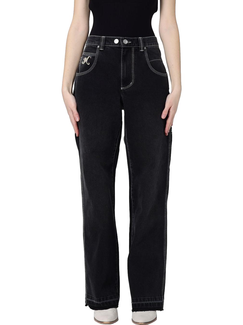 ISABEL MARANT ÉTOILE Isabel Marant Wide Leg Jeans in Cotton Denim
