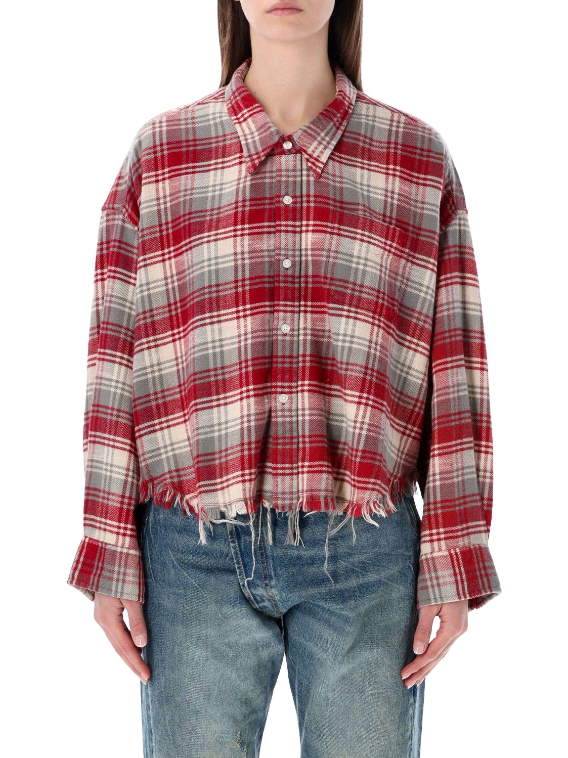 R13 R13 Cotton Check Print Shirt