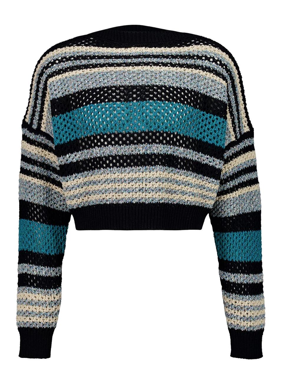 PRADA enameled triangle-logo rib knit scarf