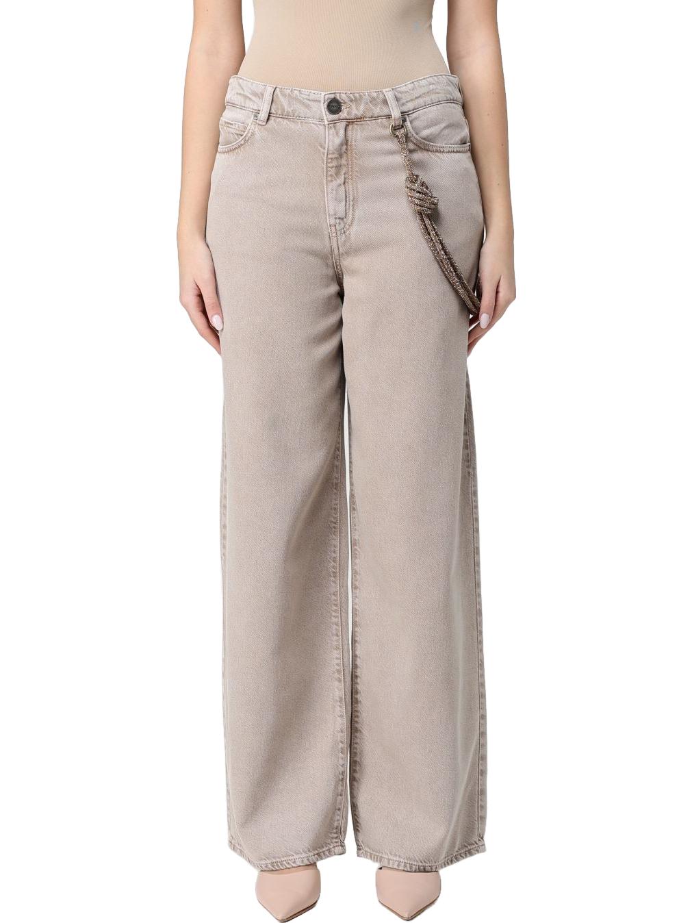 PINKO Pinko Wide Leg Jeans with Embellished Detail