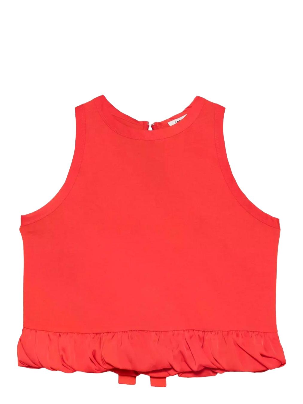 SANDRO Sandro Sleeveless Ruffled Hem Top