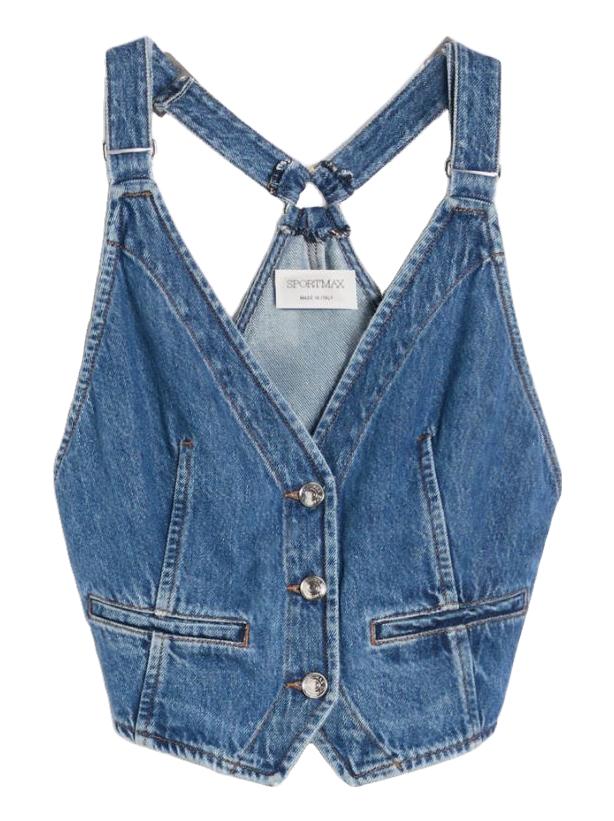 MAX MARA Max Mara Slim-Fit Denim Gilet