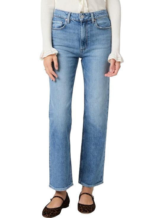 PAIGE High Waist Ankle Straight Leg Jeans
