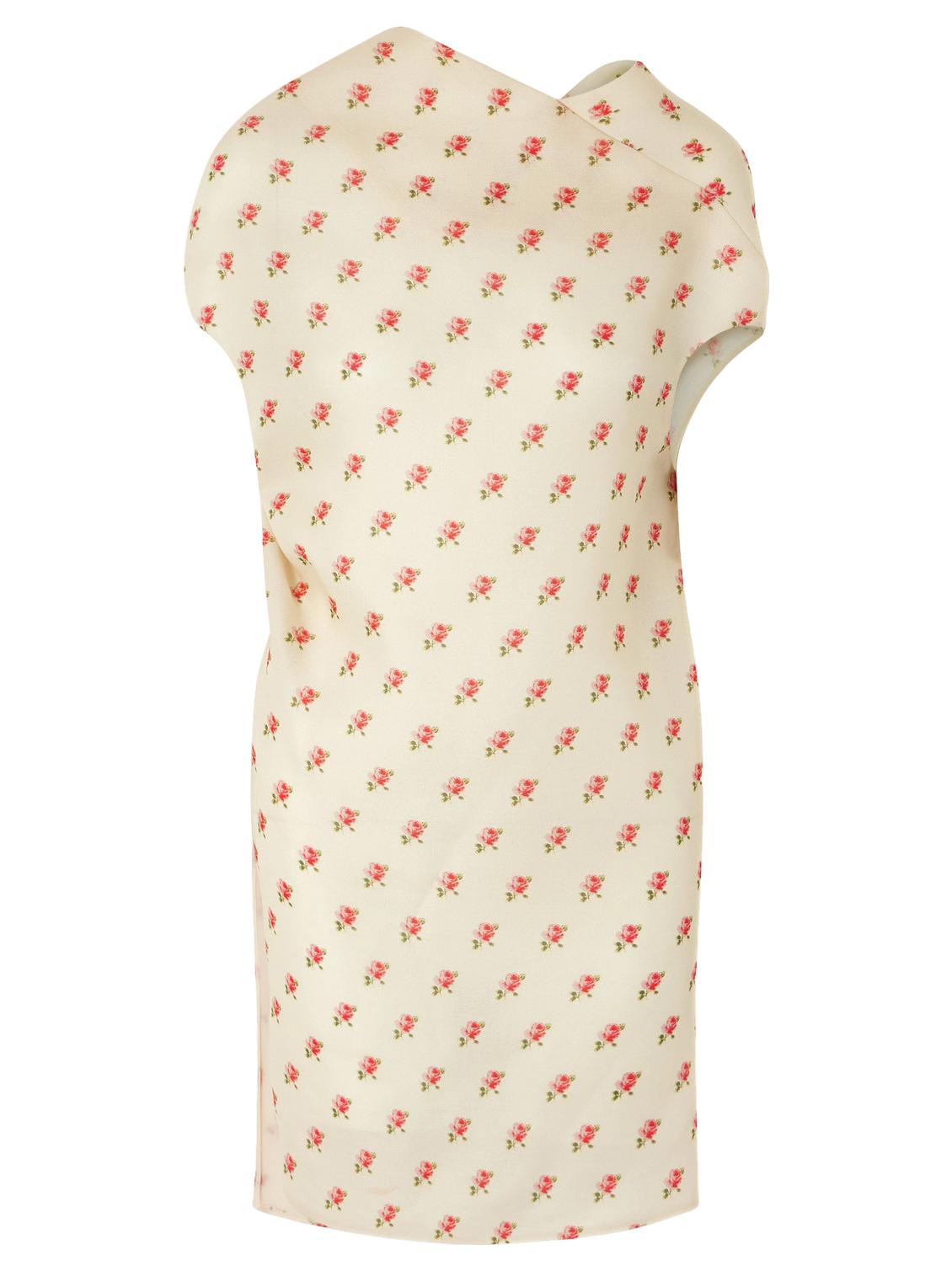 KHAITE Erin floral-print silk-organza mini dress