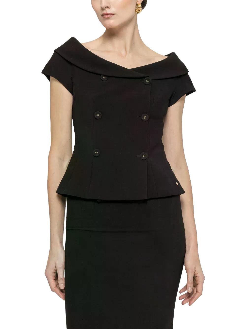 NISSA Off-Shoulder Fitted Blouse