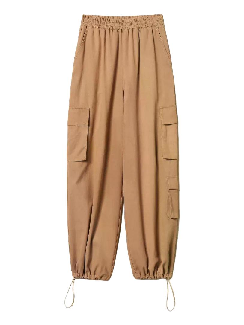 TWINSET TWINSET Lyocell and Cotton Cargo Joggers