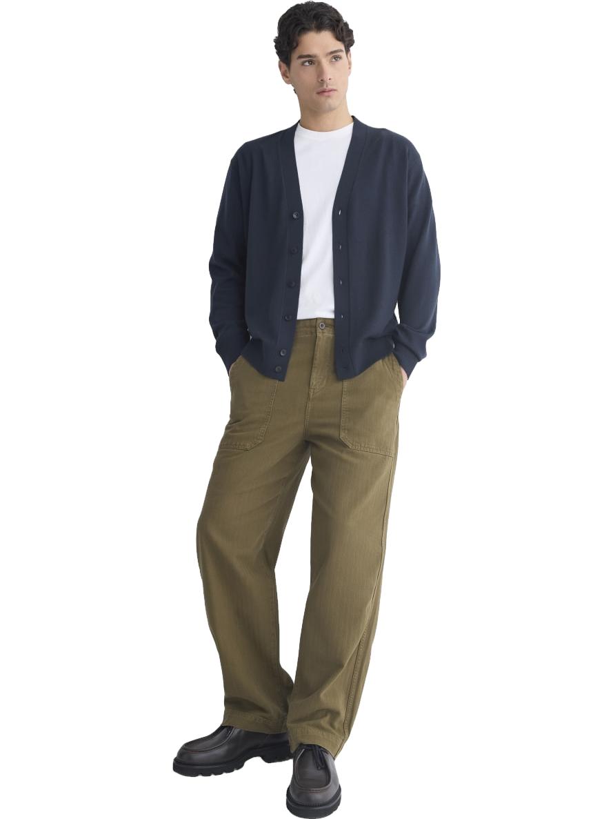 EVERLANE Relaxed Herringbone Fatigue Trousers