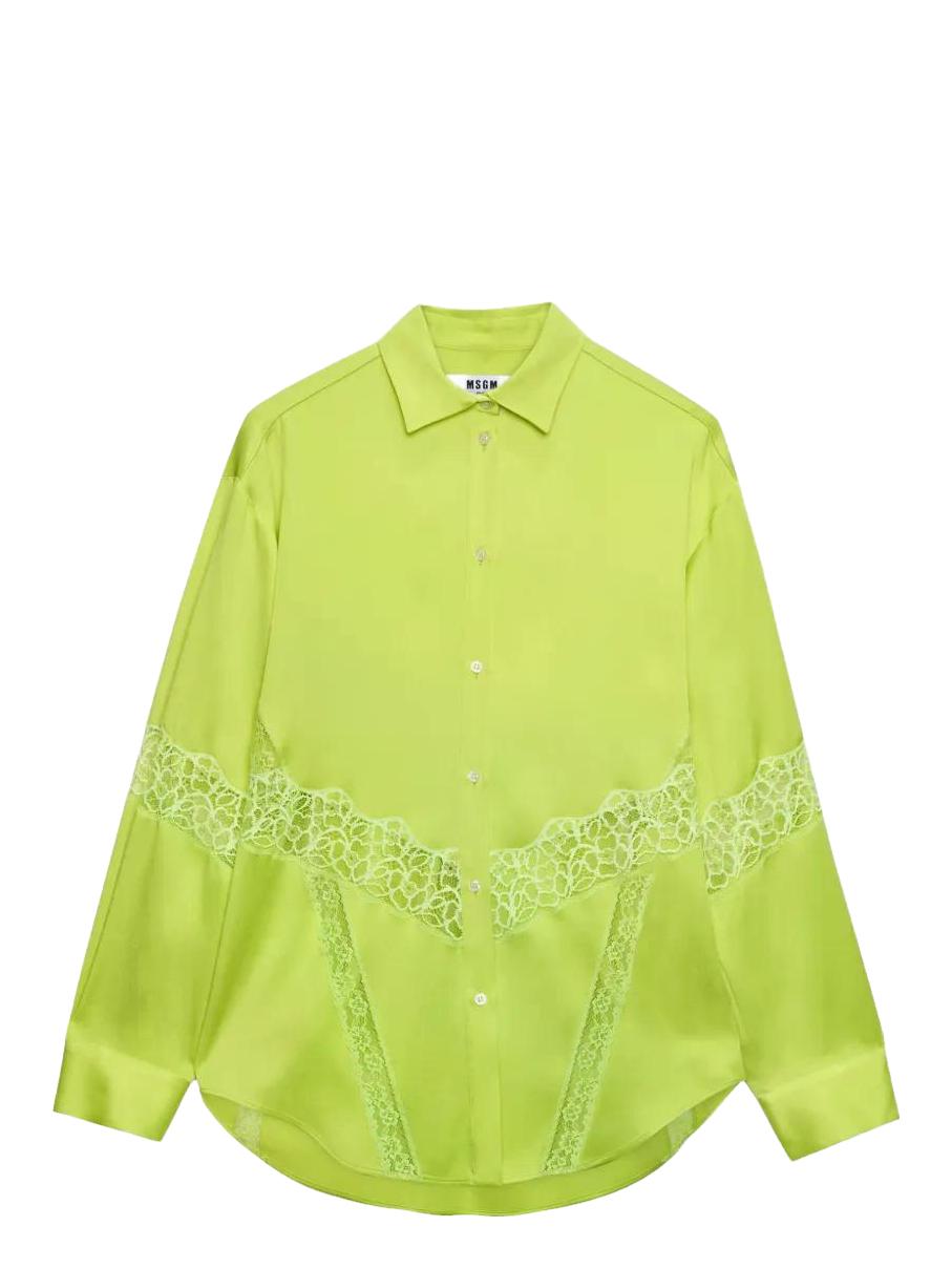 MSGM Lace Panel Shirt