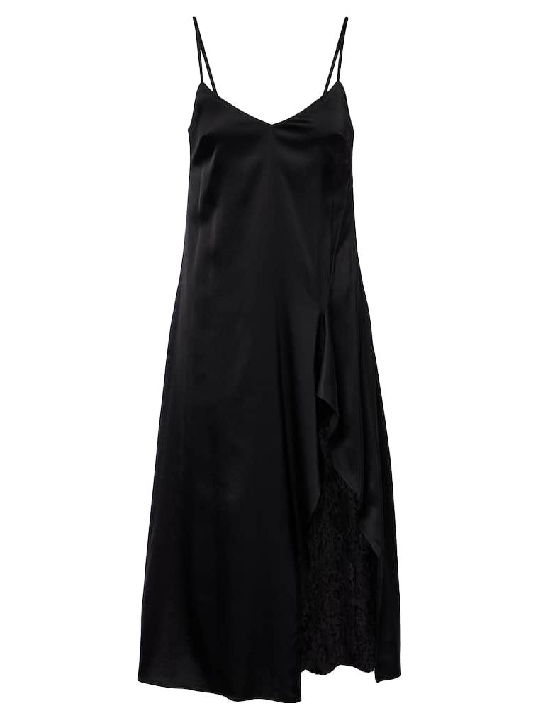 Esth Lace Satin Slip Dress In Black - 42% Off | Editorialist Esth Lace Satin Slip Dress In Black - 42% Off | Editorialist