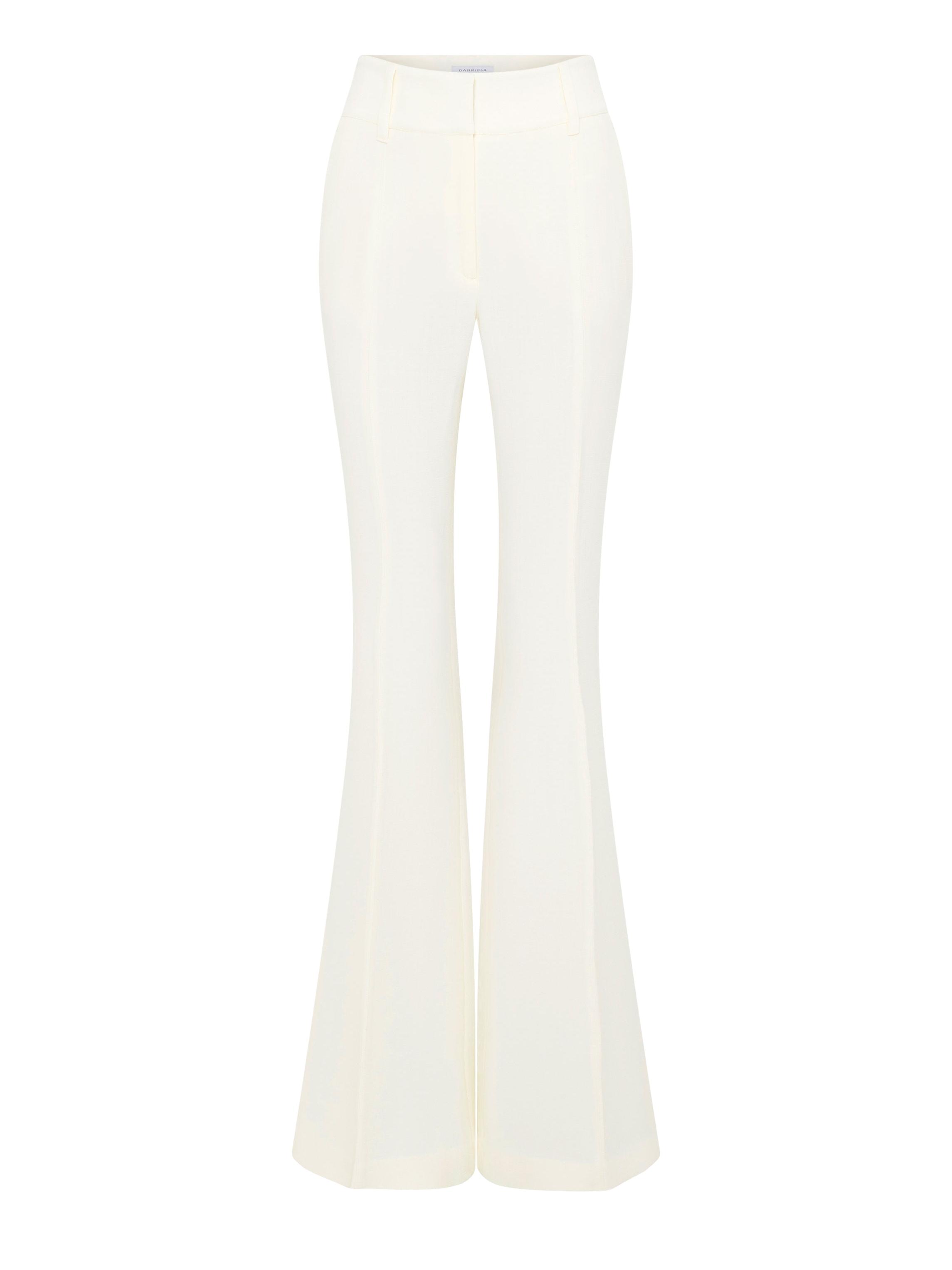 GABRIELA HEARST Gabriela Hearst Rhein Flare Pant in Virgin Wool Crepe