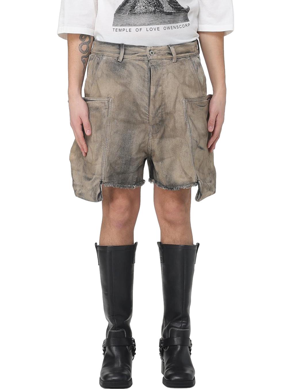 RICK OWENS Rick Owens DRKSHDW Denim Cargo Shorts