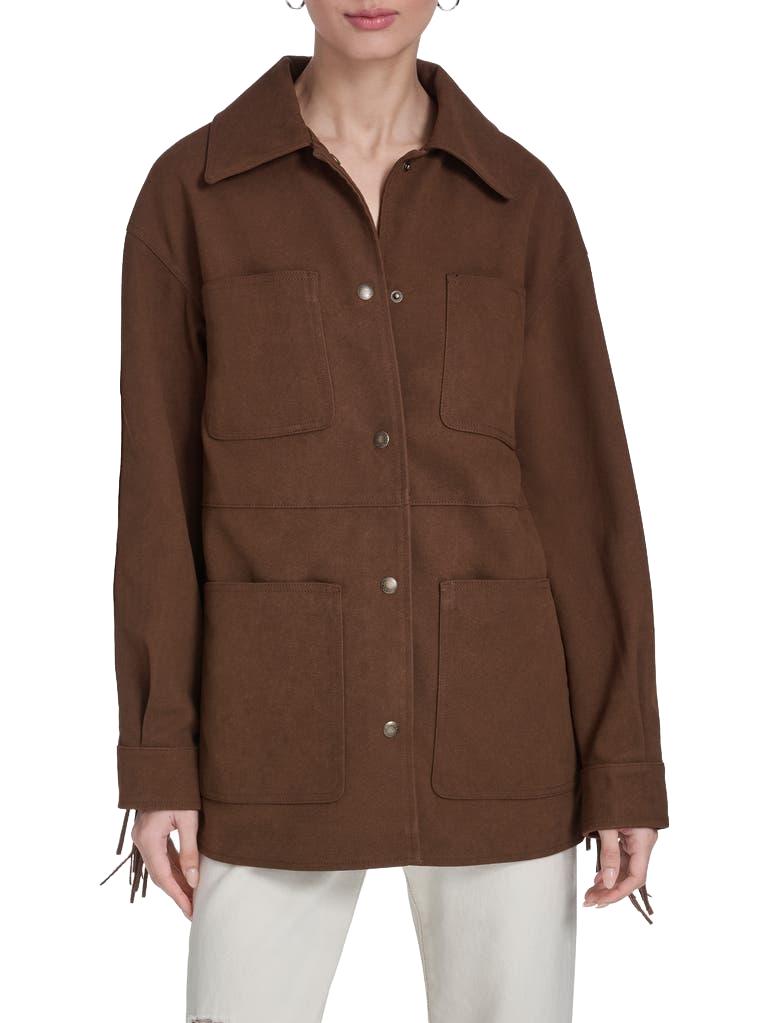 LEVI'S Fringe Faux Suede Chore Jacket