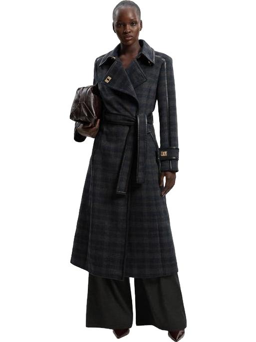 KAREN MILLEN Karen Millen Double Breasted Belted Midi Coat