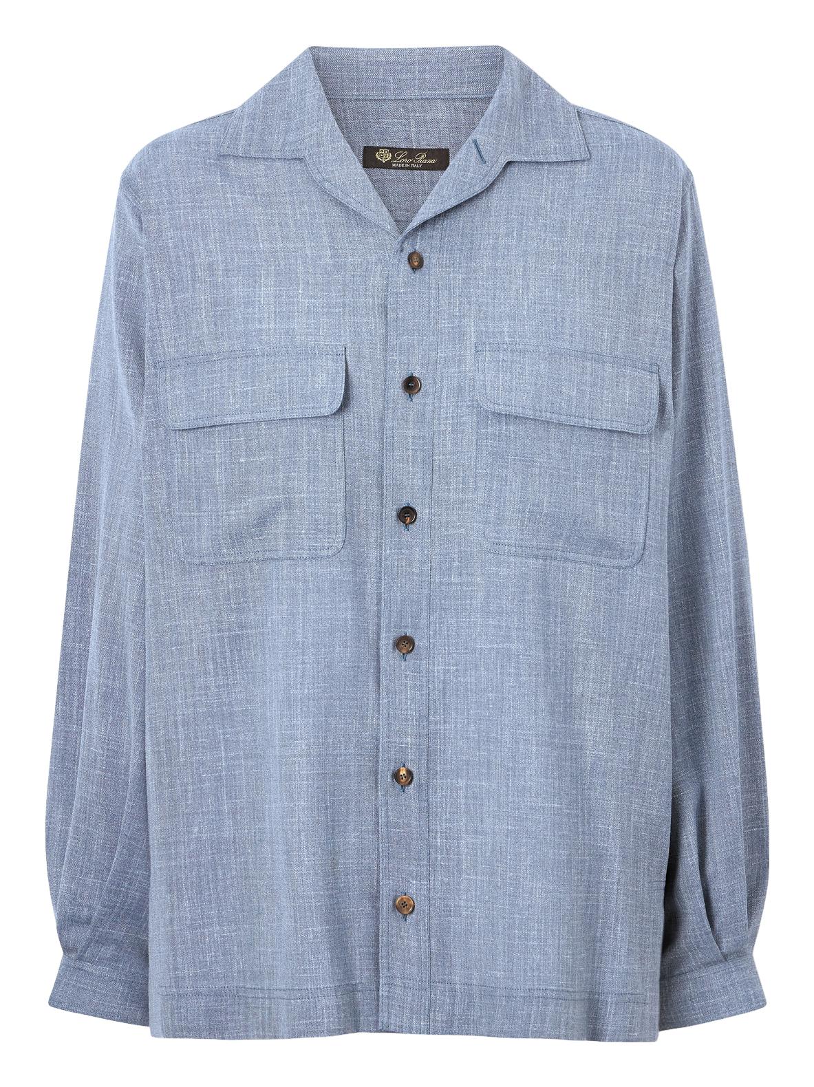 LORO PIANA Ida Wool, Silk and Linen-Blend Shirt