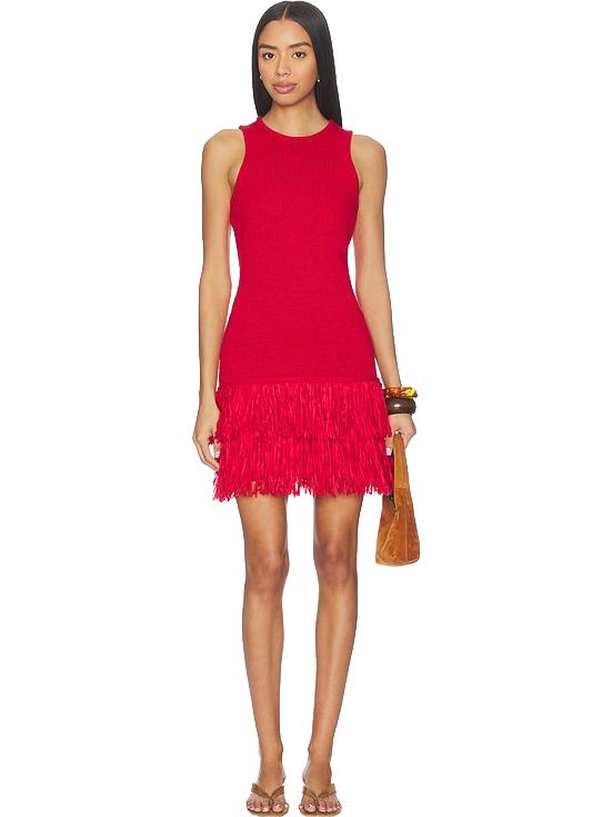 SAYLOR SAYLOR Knit Dress with Frayed Hem