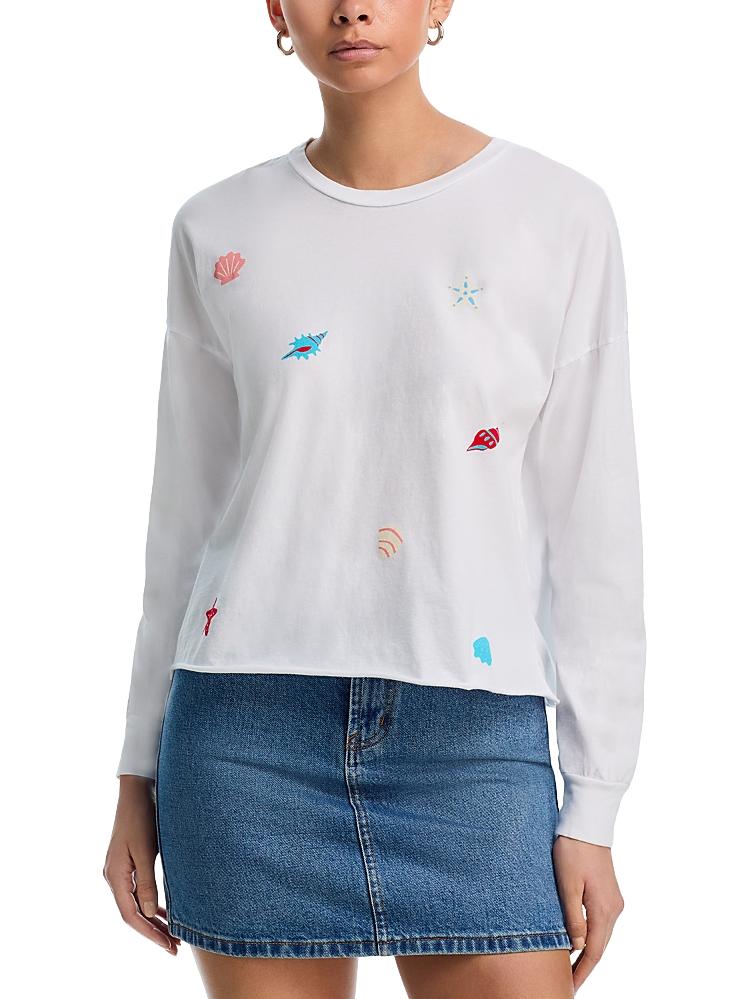 AQUA Seashell Long Sleeve Tee