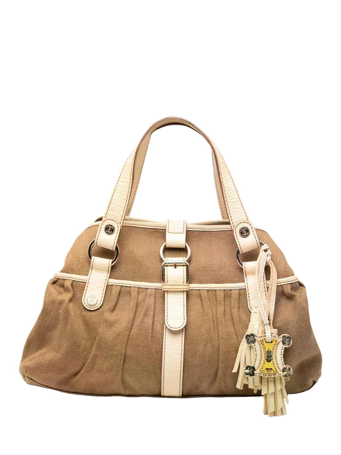 CELINE 20th Century Canvas Boogie Tassel Tote Bag