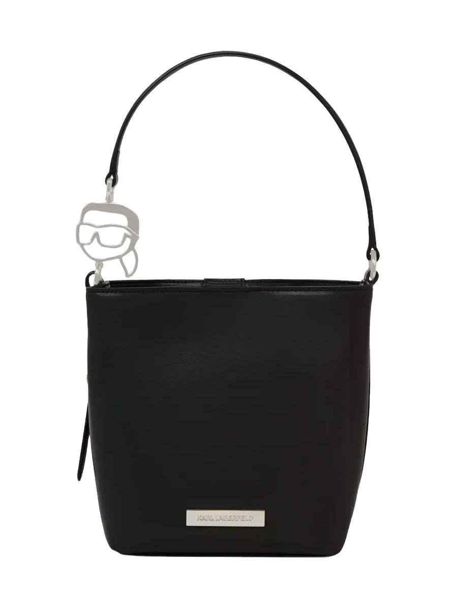 KARL LAGERFELD Ikon Logo-Plaque Bucket Bag