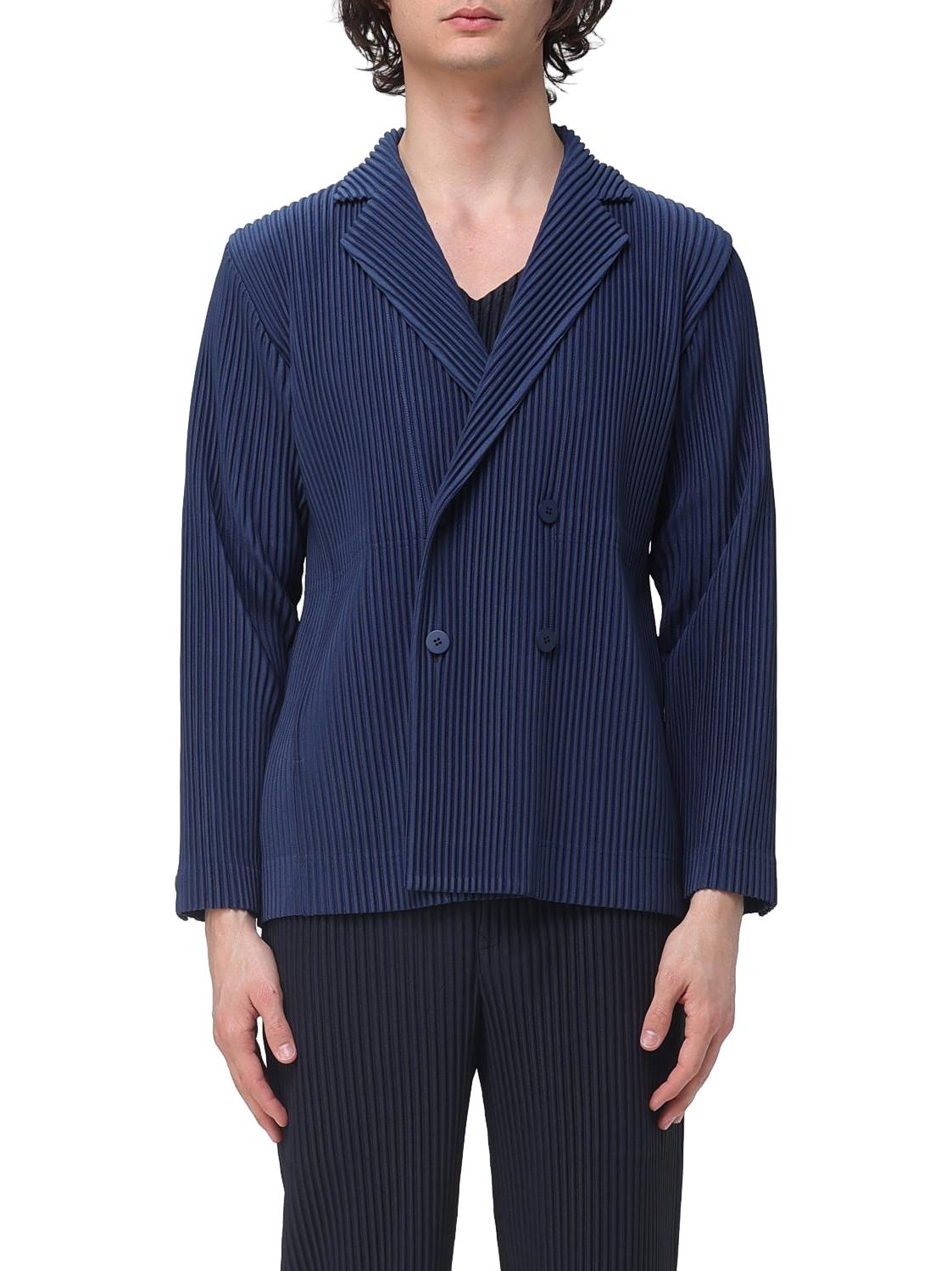 ISSEY MIYAKE Homme Plissé Issey Miyake Double-Breasted Pleated Blazer
