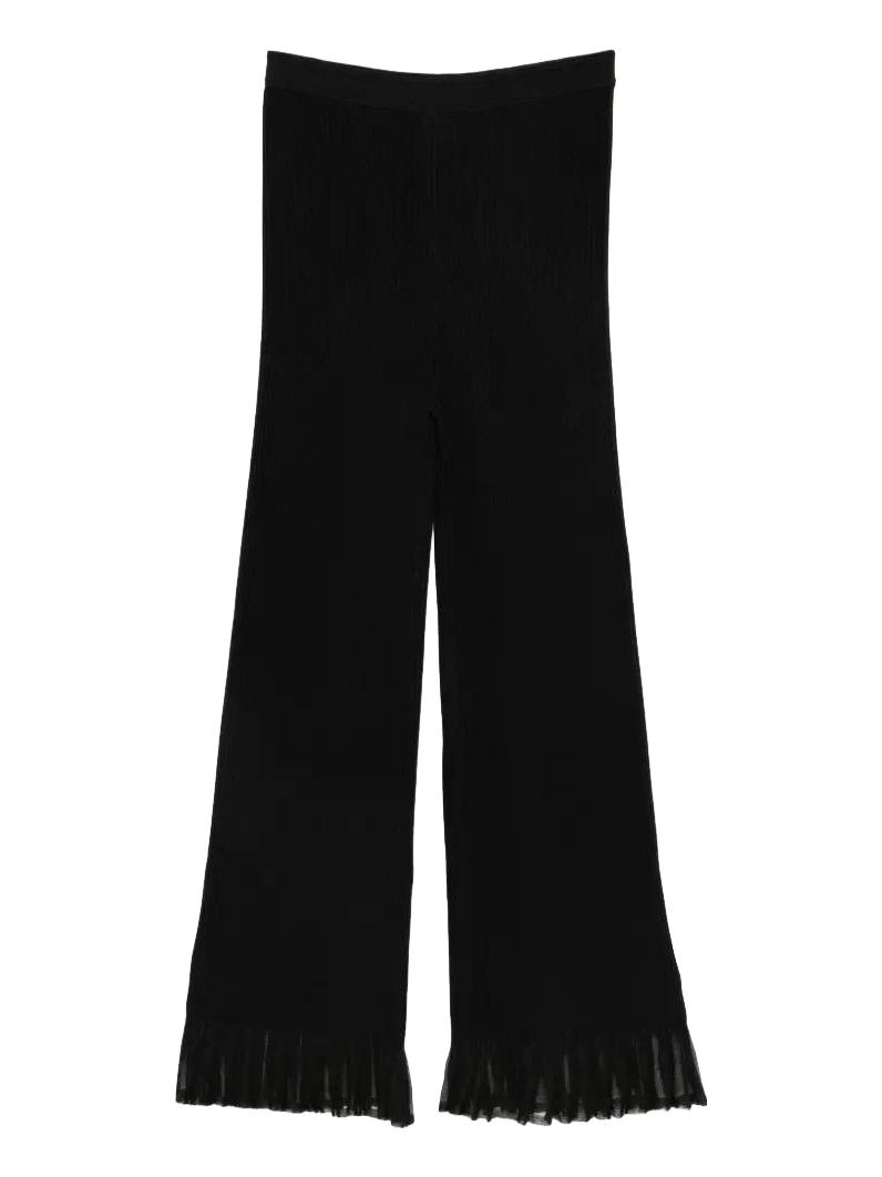 SANDRO SANDRO Ruffled Knit Trousers