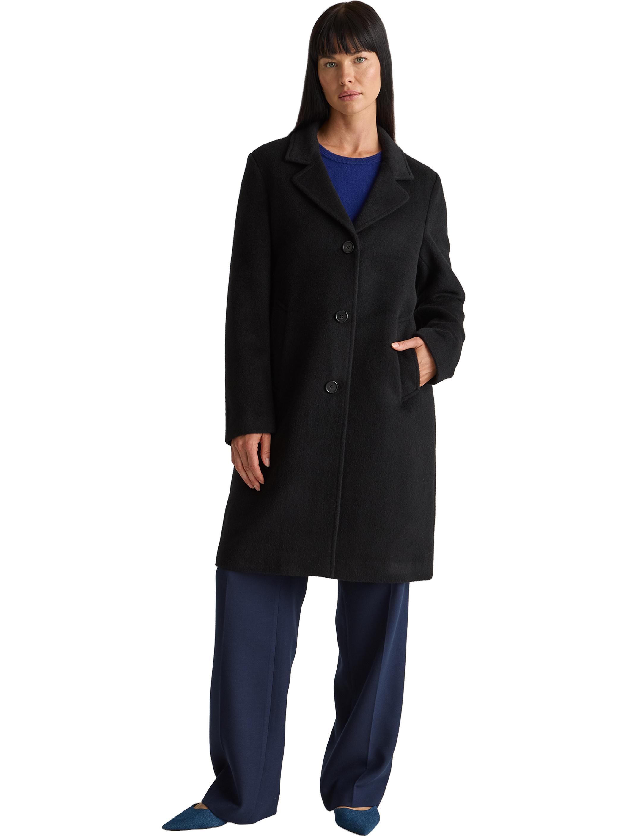 QUINCE Camel Hair Single-Breasted Midi Coat