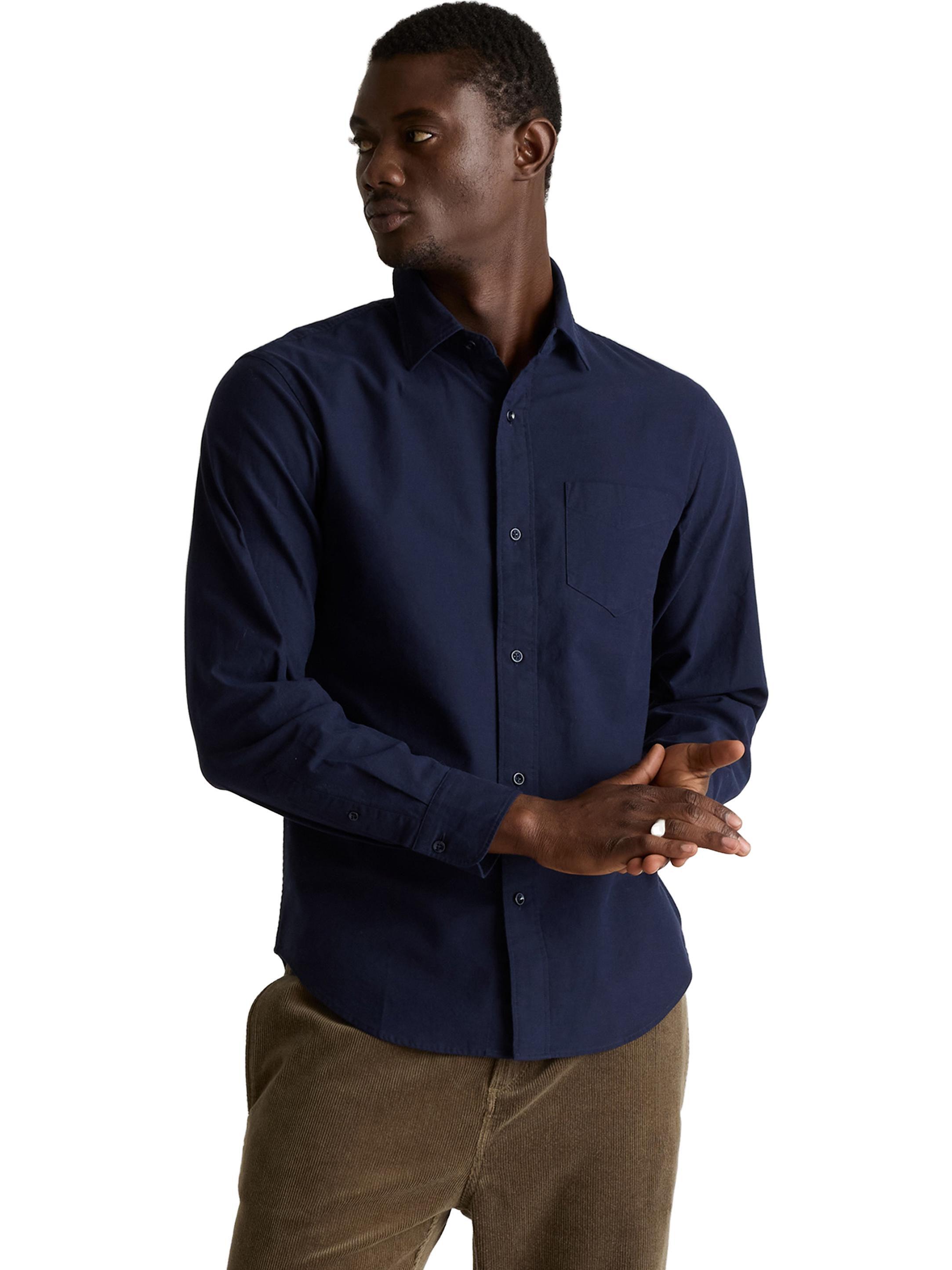 QUINCE men's stretch textured twill shirt