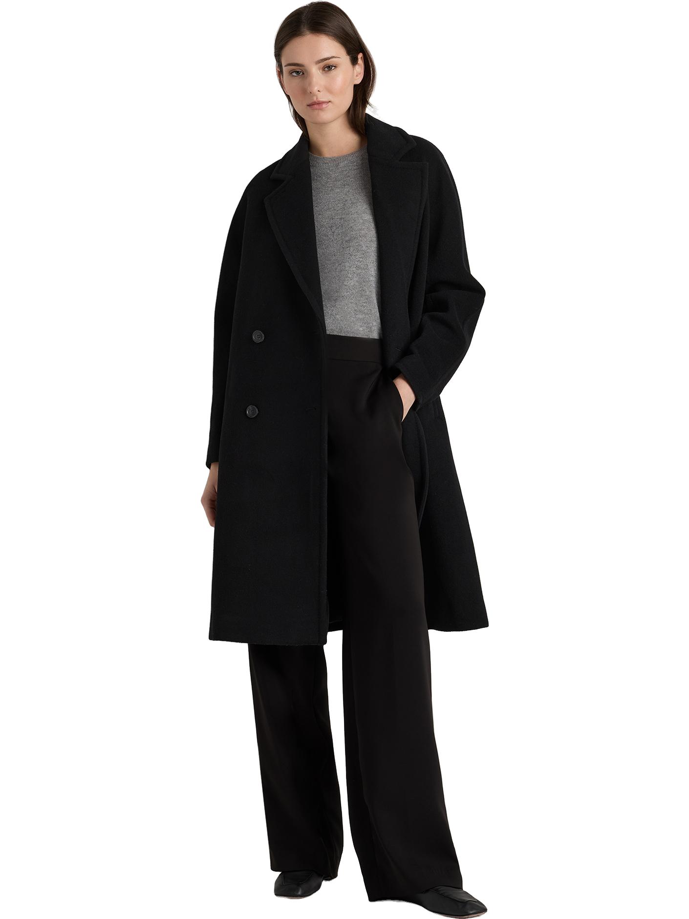 QUINCE Wool Cashmere Double-Breasted Slouch Coat