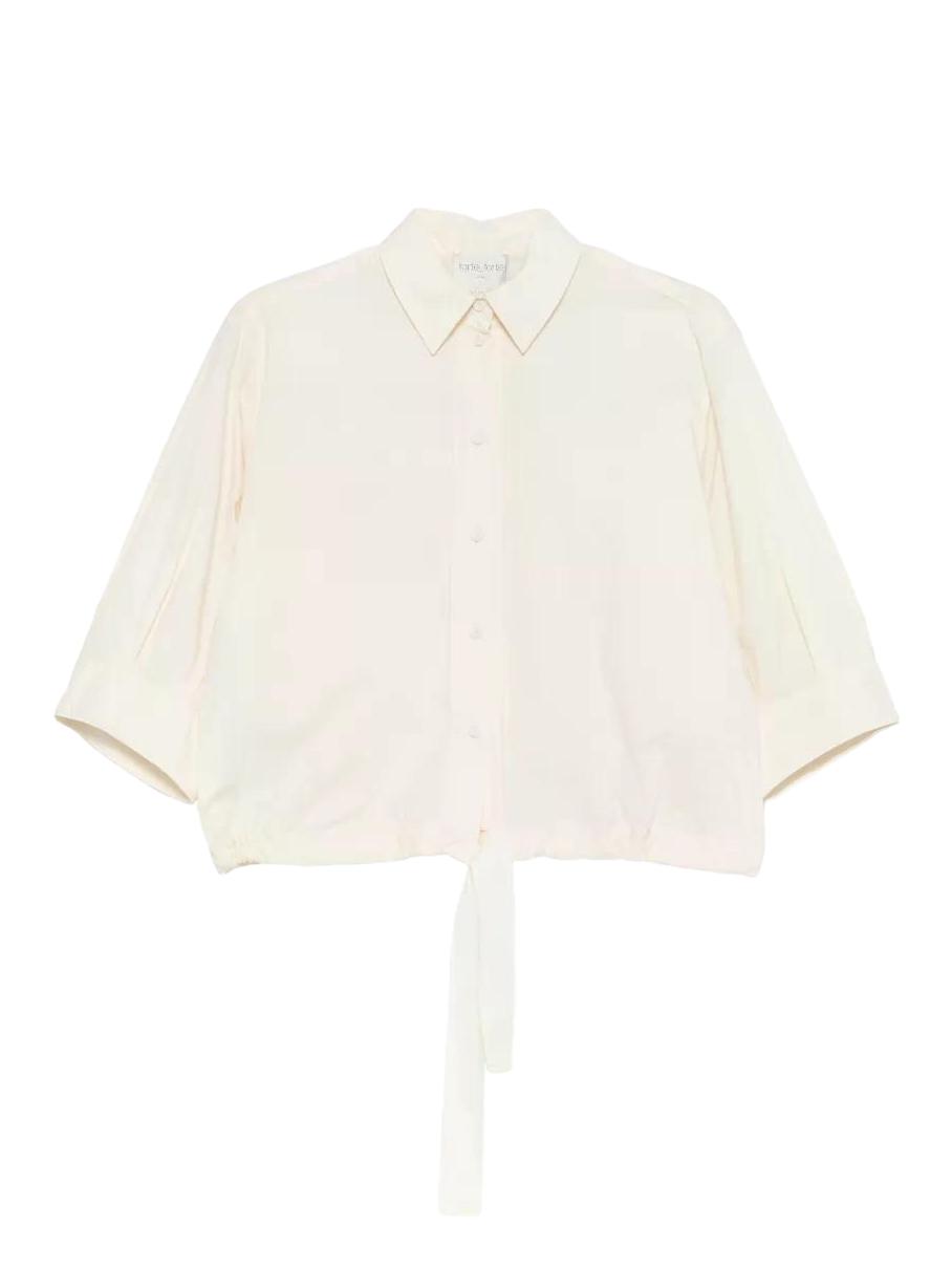 FORTE_FORTE Drawstring-Hem Shirt