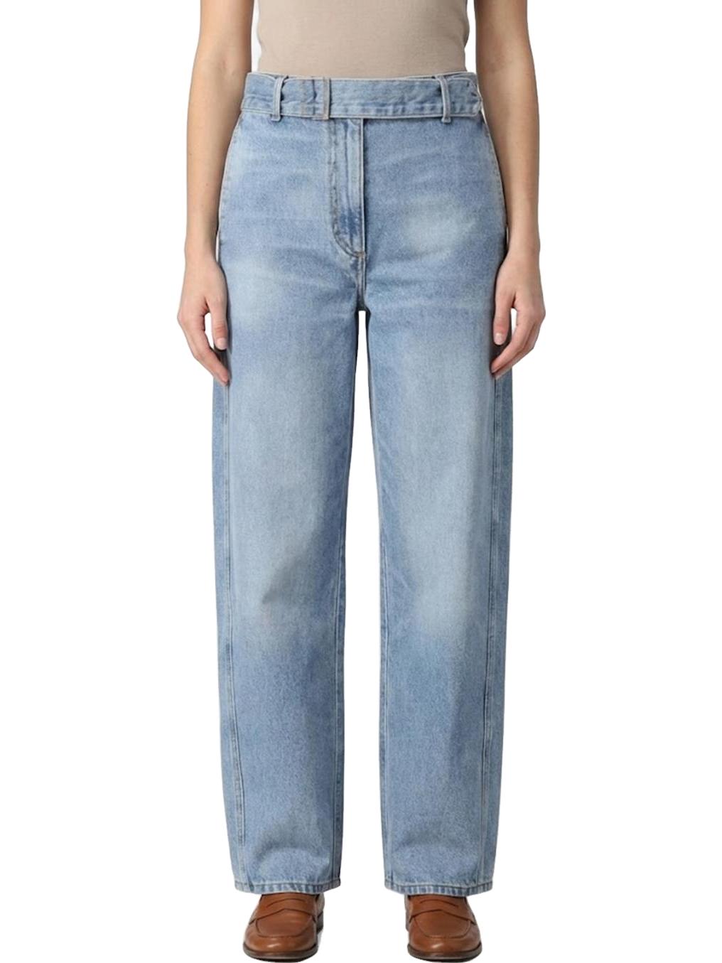 MAGDA BUTRYM Magda Butrym Blue Cotton Denim Wide Leg Jeans
