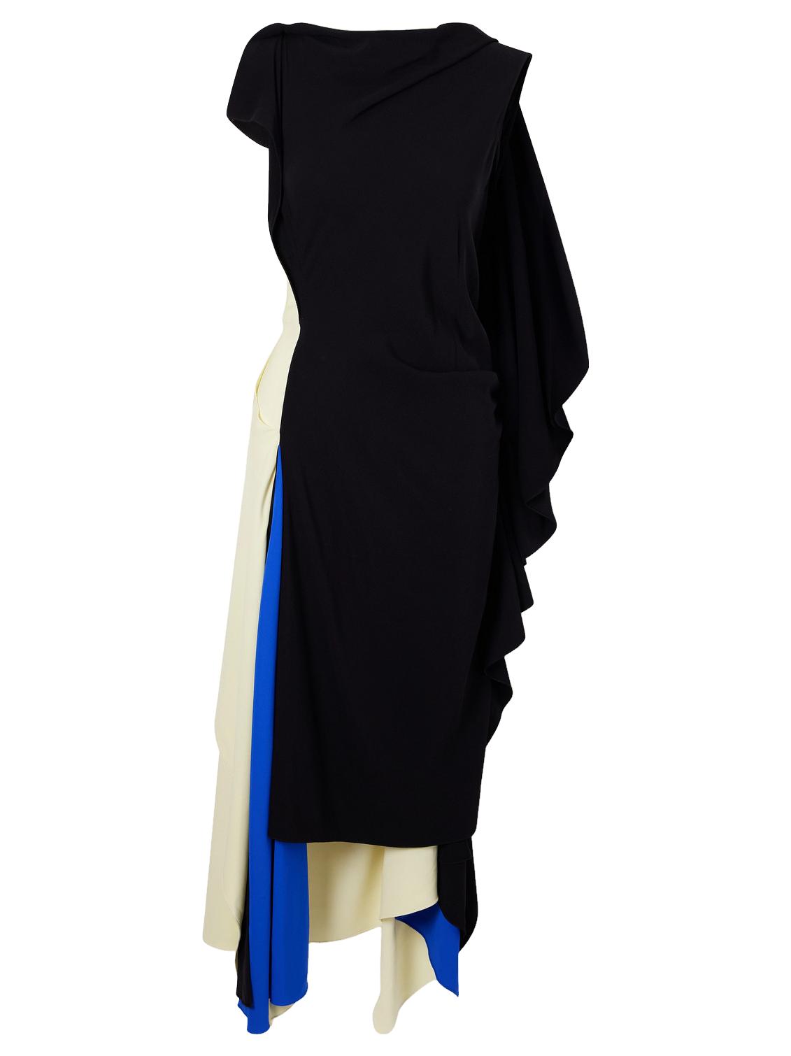LOEWE Asymmetric Draped Crepe-Jersey Midi Dress