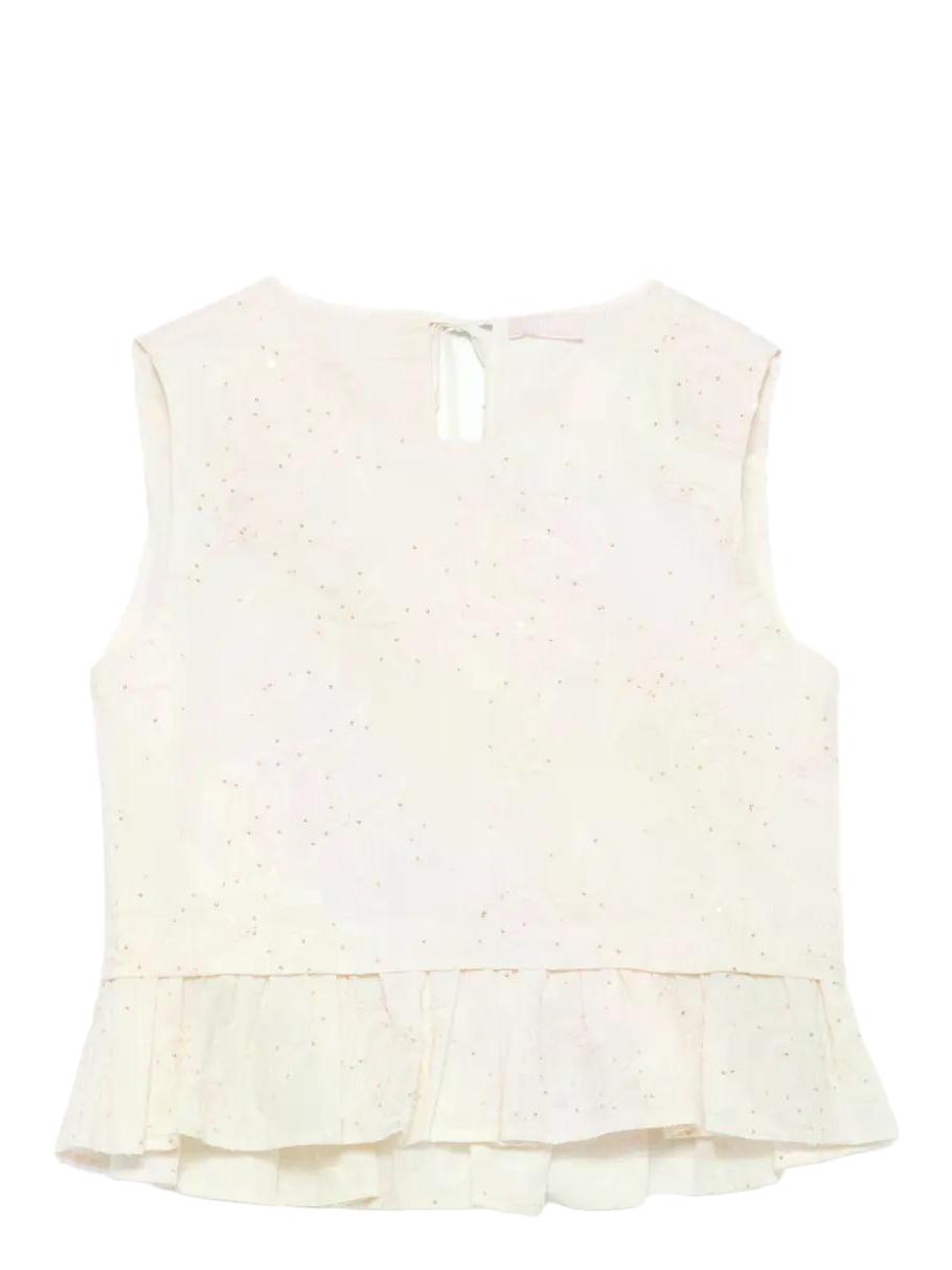 LIU JO Floral Sequin Blouse