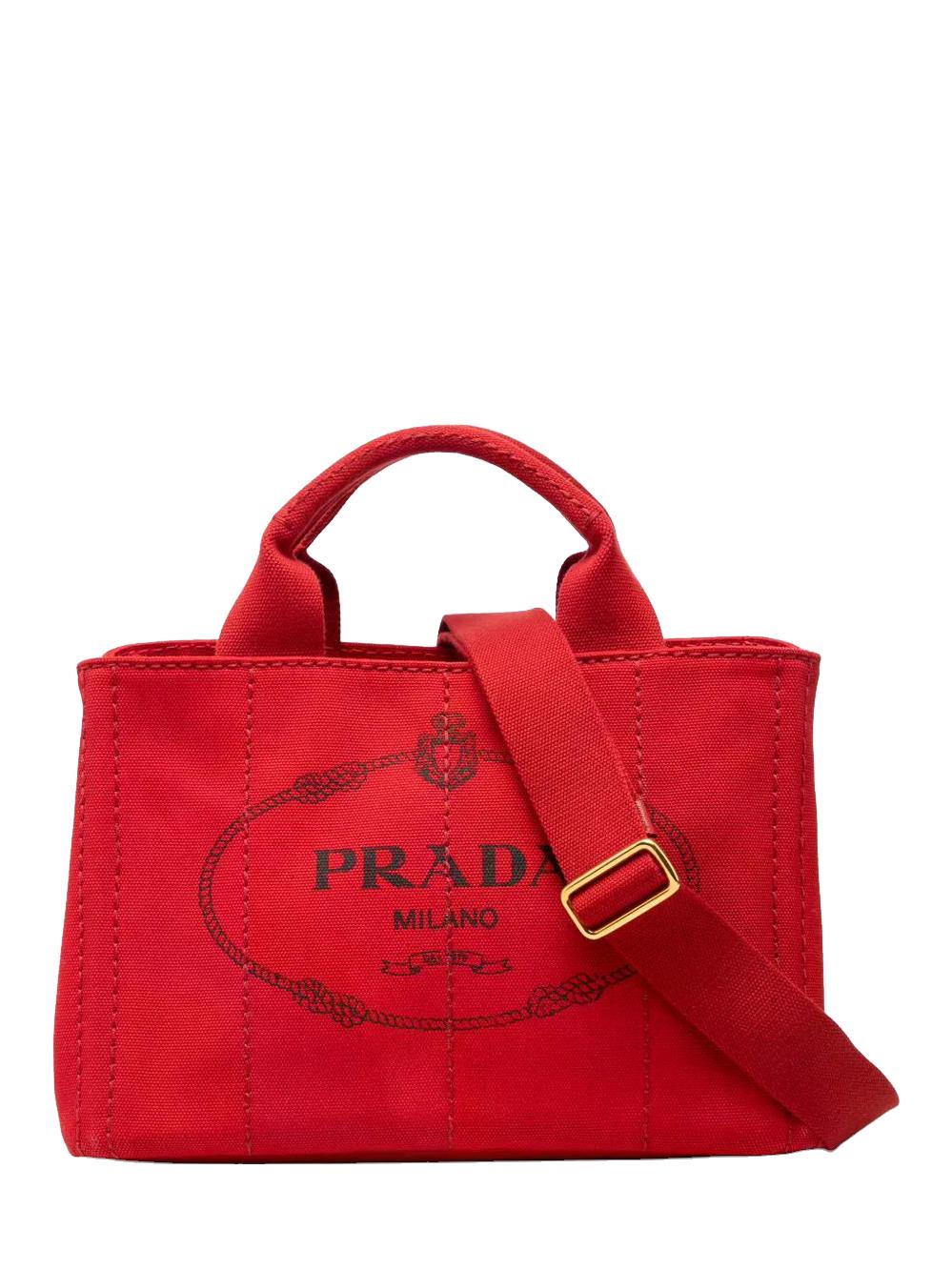 PRADA Small Canapa Logo Satchel