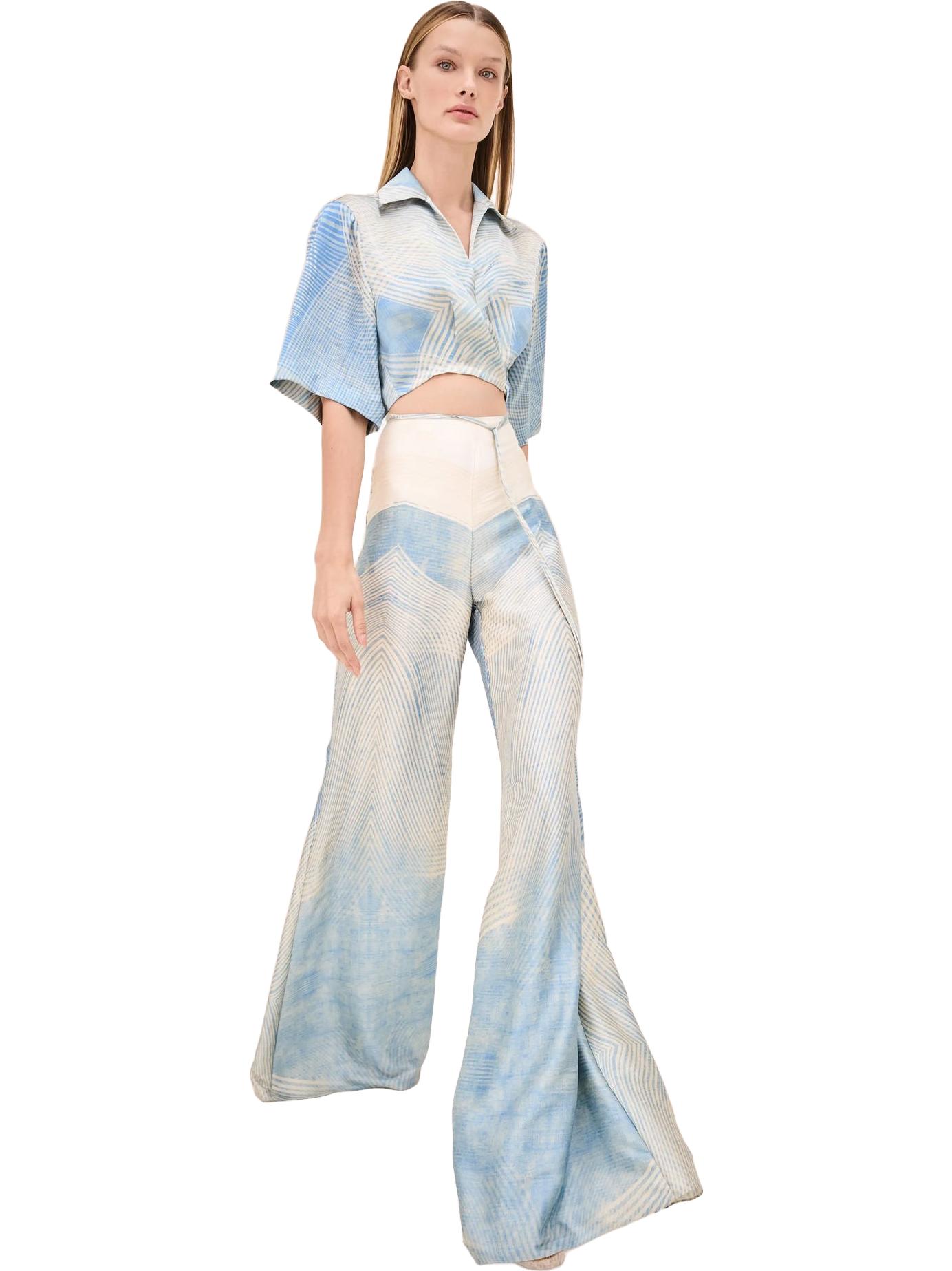 NINA RICCI Nina Ricci Floral-Jacquard Palazzo Pants