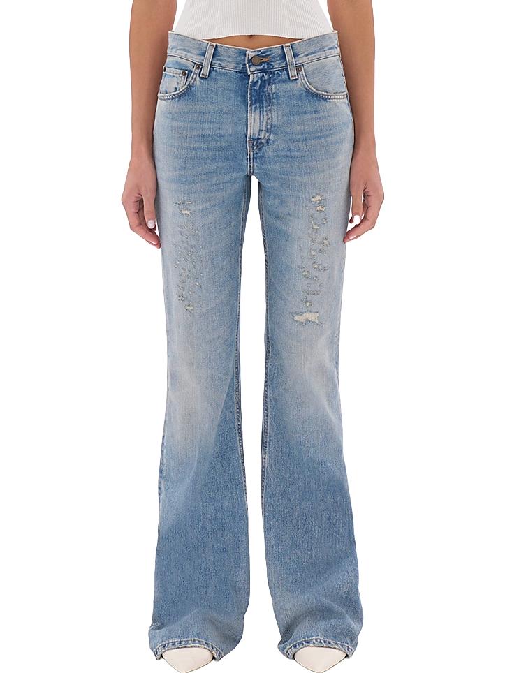 HAIKURE Flora Broken Flare Leg Jeans